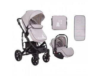 KikkaBoo kolica Beloved light grey set 2in1 sa autosedištem (KKB10121A SET)