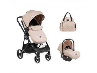 KikkaBoo kolica Gianni beige set 2in1 sa autosedištem (KKB10171 SET)