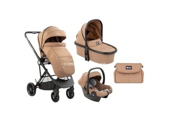 KikkaBoo kolica Cherie 3in1 set sa autosedištem i tvrdom korpom beige (KKB10184)