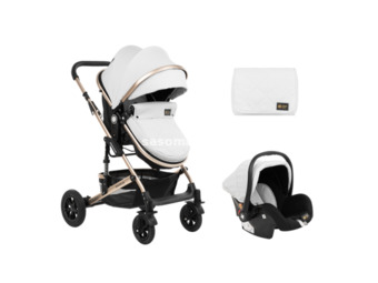 KikkaBoo kolica Amaia light grey set 2in1 sa autosedištem (KKB10117 SET)