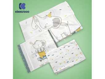 KikkaBoo Posteljina sa ogradicom 6 pcs 60/120 Elephant Time (KKB60074)