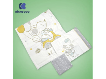 KikkaBOo Posteljina sa ogradicom 6 pcs 60/120 Joyful Mice (KKB60072)