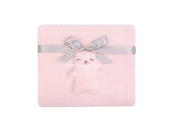 KikkaBoo Pleteno baby ćebence 75x100 Bear with me Pink (KKB11049)