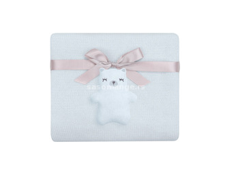 KikkaBoo Pleteno baby ćebence 75x100 Bear with me Blue (KKB11051)