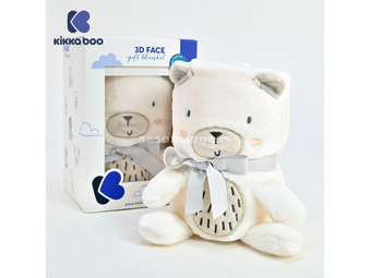 KikkaBoo Bebi ćebence sa 3D vezom 75x100 My Teddy (KKB50109)