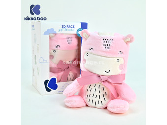 KikkaBoo Bebi ćebence sa 3D vezom 75x100 Hippo Dreams (KKB50108)