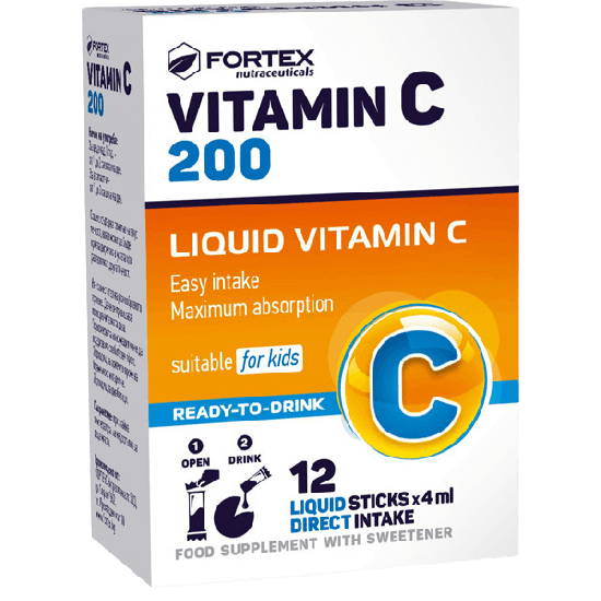 Fortex Vitamin C Liquid 200mg 12 kesica