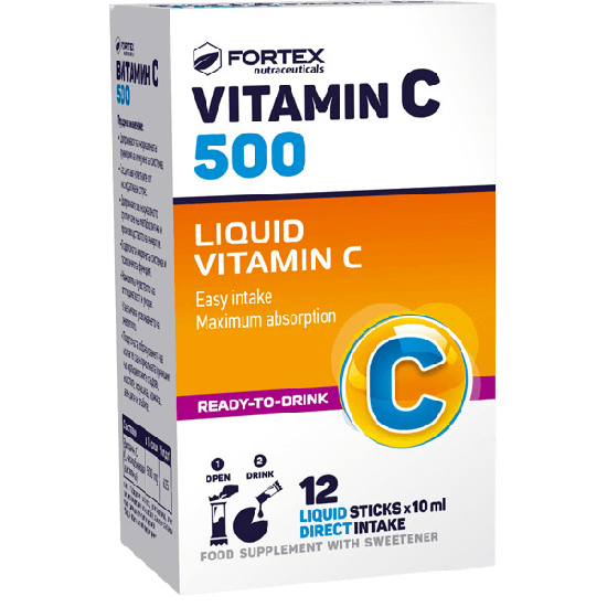 Fortex Vitamin C Liquid 500mg 12 kesica