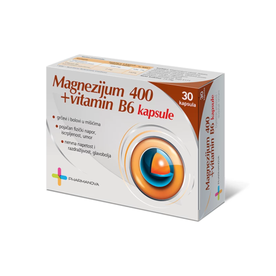 Magnezijum 400 + B6 30 kapsula