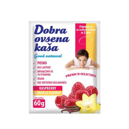 Dobra Ovsena kaša sa malinom i vanilom 60g