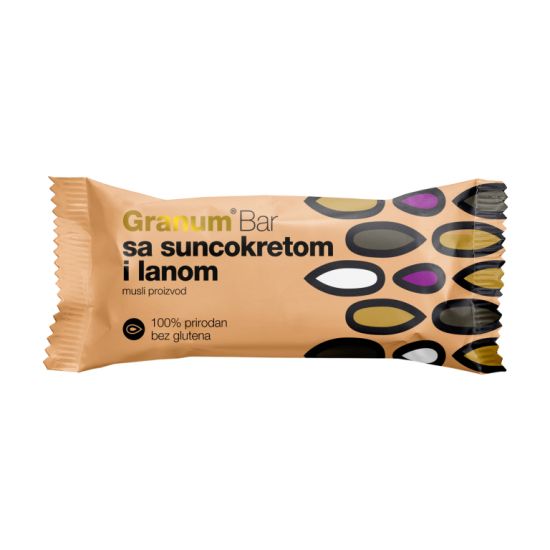 Granum Bar sa suncokretom i lanom 30g