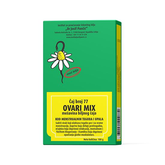 Ovari Mix - mešavina biljnog čaja kod menstrualnih tegoba i upala (Čaj broj 77) 100 g