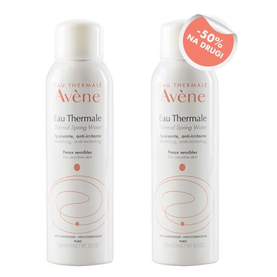 Avene Termalna voda 150 ml + Termalna voda 150 ml -50% na drugi proizvod