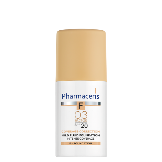 Pharmaceris F Puder CC Dugotrajni tečni blage pokrivne moći bronze 03 SPF 20+ 30 ml