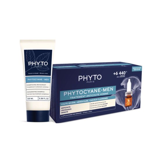 Phytocyane Men Tretman protiv opadanja kose za muškarce 12 x 3,5 ml + Šampon Gratis 100ml