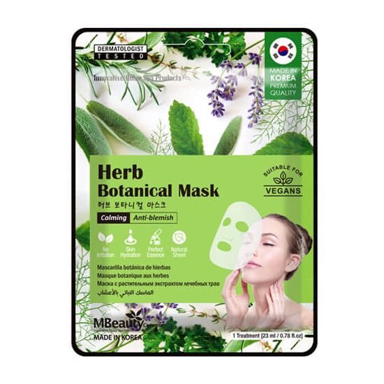 MBeauty Herb Botanical sheet maska za umirenje kože lica 23ml