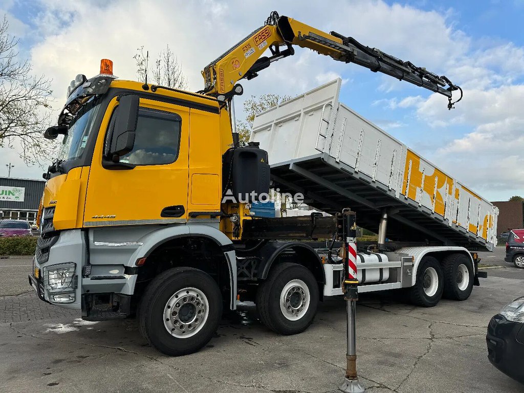 Mercedes-Benz Arocs 4448 8X4 + EURO 6 + FASSI F315 + REMOTE + KIPPER + STEERIN kiper