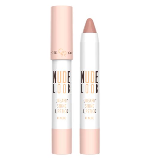 Golden Rose Nude Look Creamy Shine Ruž za usne 01 Nude 3,5g