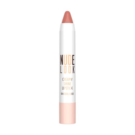 Golden Rose Nude Look Creamy Shine Ruž za usne 04 Coral Nude 3,5g