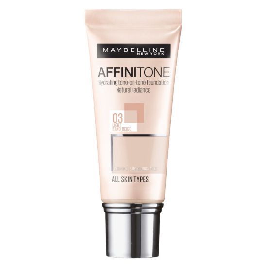 Maybelline New York Affinitone tečni puder 03 Light Sand Beige 30ml