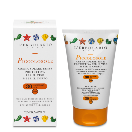 Lerbolario Krema za zaštitu od sunca za decu SPF 30 Piccolosole 125 ml