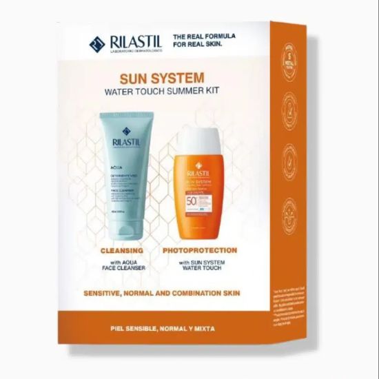 Rilastil Sun letnji set Water Touch SPF 50 50ml + Aqua Face Cleanser 100ml