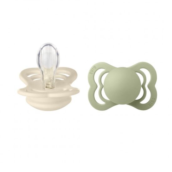 Bibs varalica Supreme Silicone Sage & Ivory 0-6m