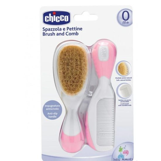 Chicco Set češalj i četka - Roze