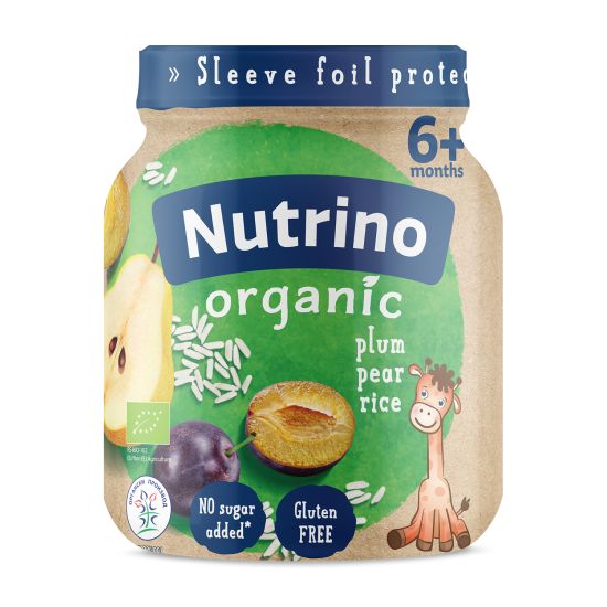 Nutrino Organic šljiva, kruška, pirinač 125g