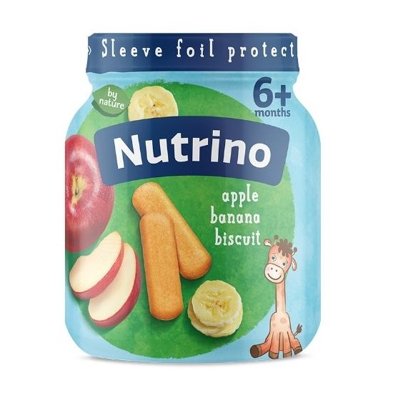 Nutrino Pire od voća - Jabuka, Banana sa Keksom 125g