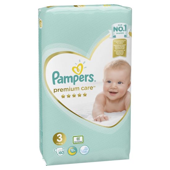 Pampers Premium Care 3 VP pelene, veličina 3 (6-10kg), 60 komada