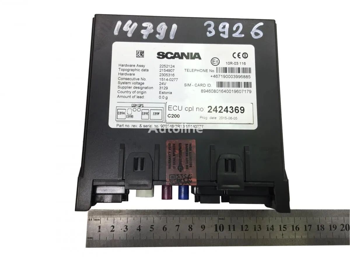 Unitate de control ECU , GSM/GPS, 24V, Estonia 2424369 upravljačka jedinica za Scania C200 kamiona