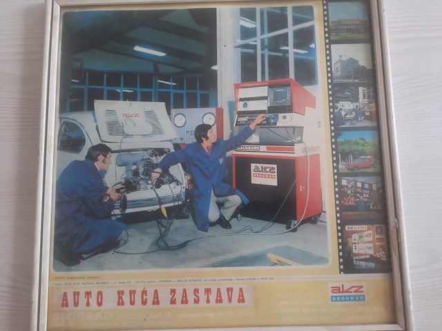 AUTO KUĆA ZASTAVA URAMLJENI POSTER