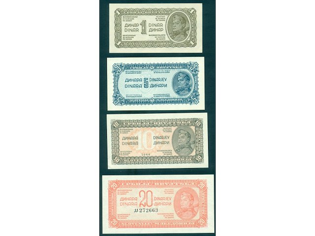 SET novcanica 1944 - 4 komada - UNC