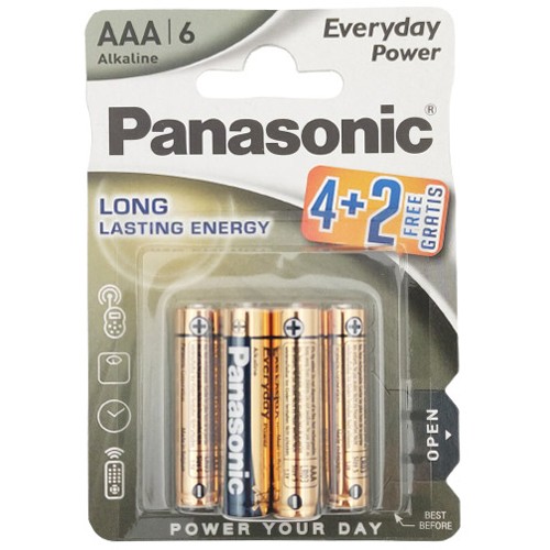 Panasonic Everyday Power Alkalne baterije 1,5V LR03 / AAA - 6 komada | LR03EPS/6BP