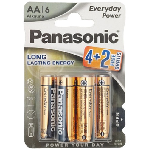 Panasonic Everyday Power Alkalne baterije 1,5V LR06 / AA - 6 komada | LR6EPS/6BP