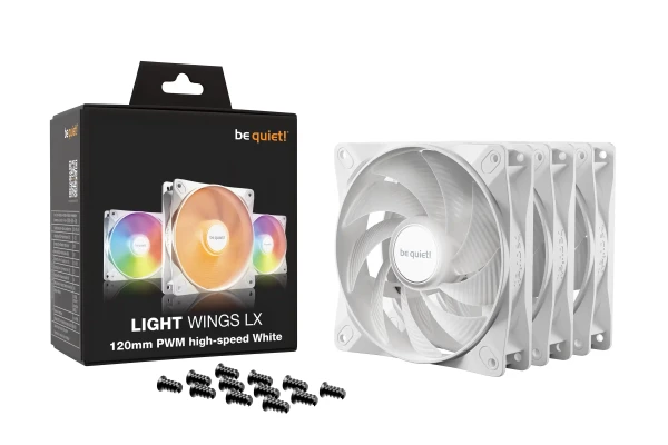 Case Cooler Be quiet Light Wings LX 120mm Triple-Pack White BL125