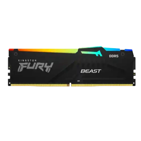 Memorija DDR5 32GB (2x16GB) 6000MTs Kingston Fury Beast RGB KF560C40BBAK2-32