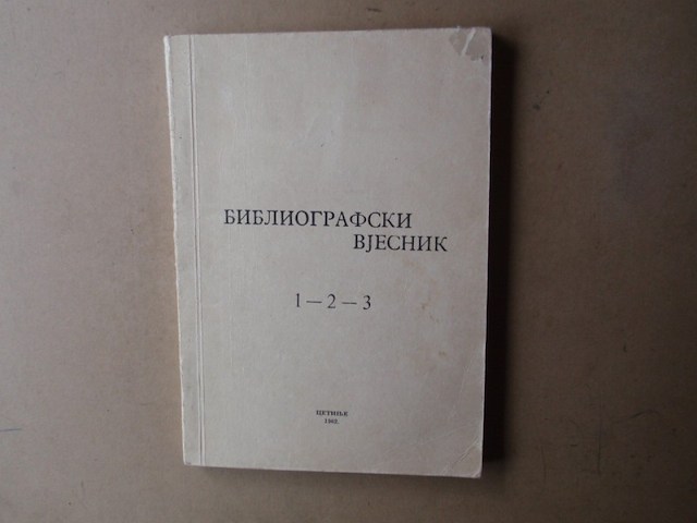 BIBLIOGRAFSKI VJESNIK 1 - 2 - 3 / 1962