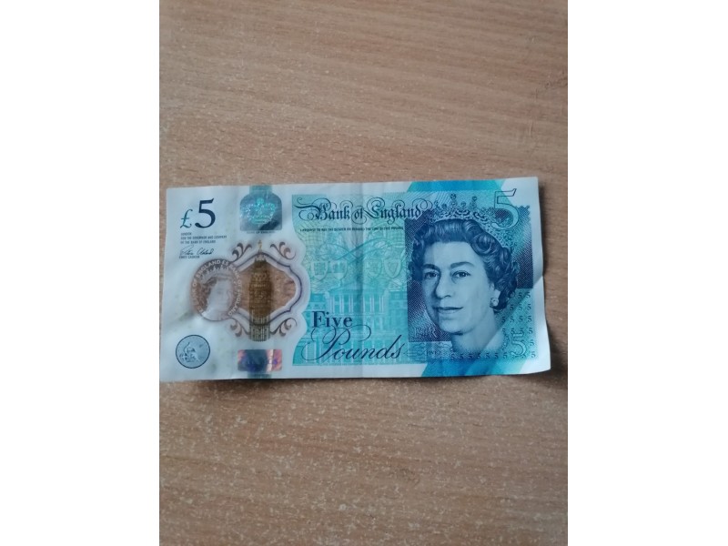 Bank of England -Five Pounds 2015