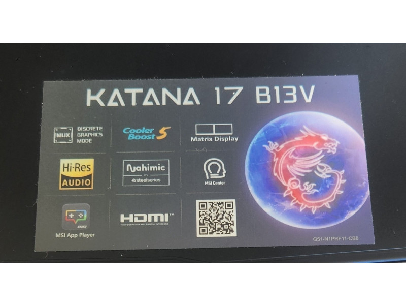 Laptop MSI Katana 17 B13VGK-693XES