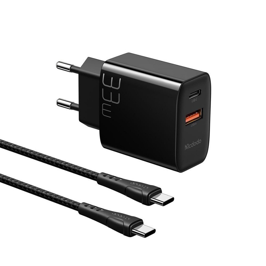 MCDODO CH-0922 SET 33W ZIDNI Punjač USB-C + USB-A + KABL 60W TIP-C, 1.2m