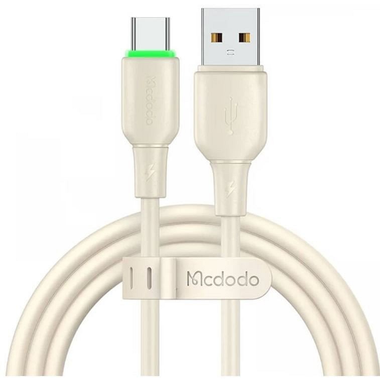 MCDODO CA-4750 Kabl 6A, USB-A na TIP-C, LED SVETLO, DUŽINA 1.2m, BEŽ