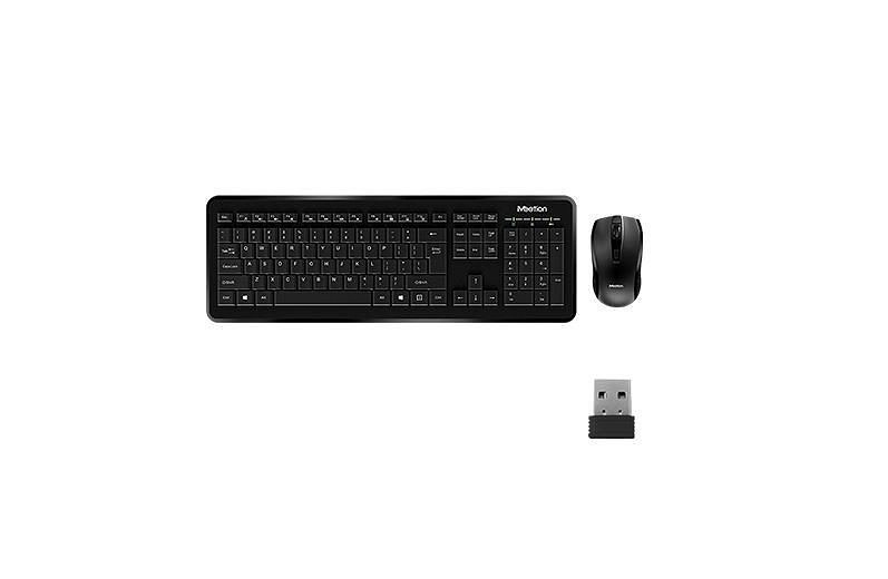 MEETION C4120LITBK SET 2U1, BEŽIČNA 2.4GHZ SILENT Tastatura + BEŽ.Miš, CRNI