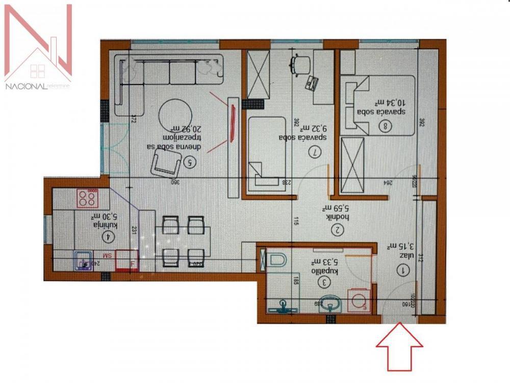 HEROJA PINKIJA, Trosoban stan na prodaju, 64m2, 152.600€