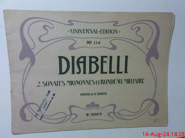 W. RAUCH  -  DIABELI  -  2 SONATES MIGNONNES