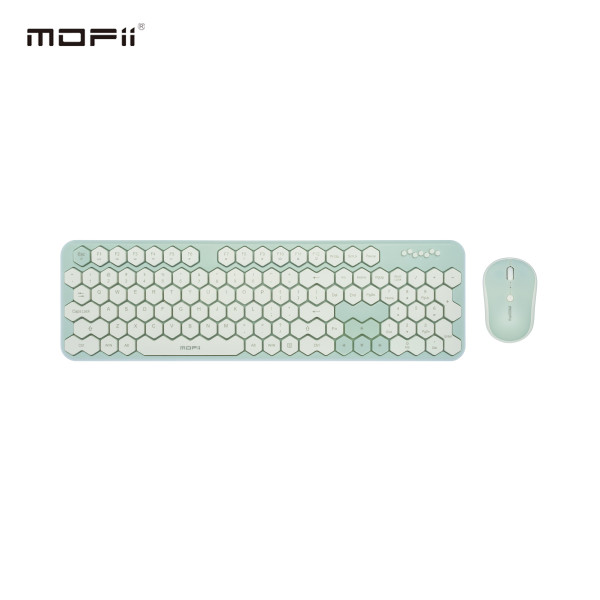 MOFII WL HONEY COMB set tastatura i miš u ZELENO/BELOJ boji