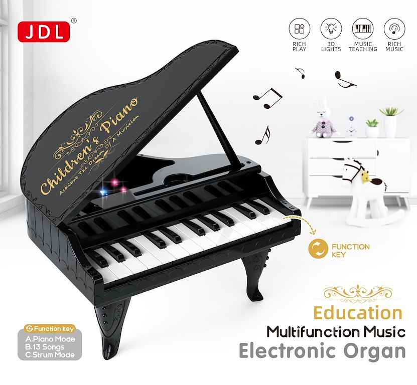 Mini Piano sa muzickim i svetlecim efektima M8860B