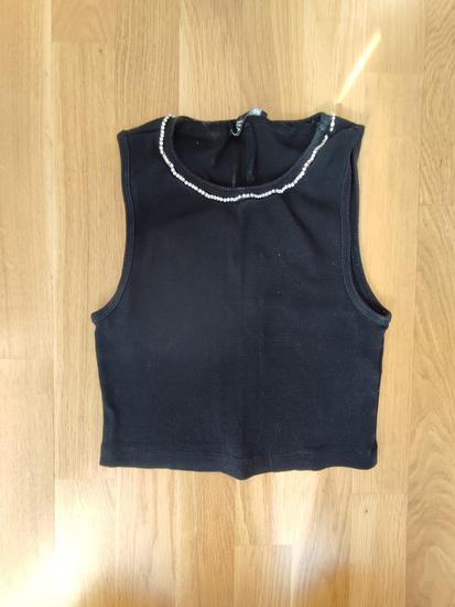 Zara crni crop top