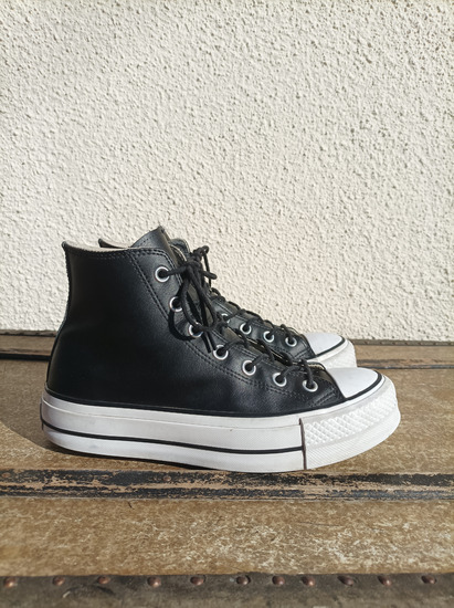 All Star Converse kožne starke na platformu 38